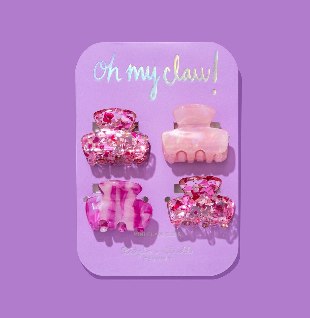Pink Confetti Mini Claw Clips Hair Accessories Small Clip Tween Gift - Etsy