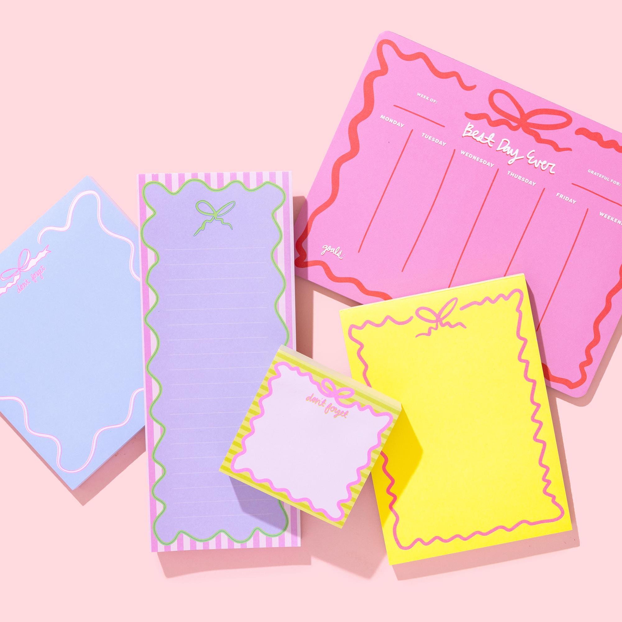 Bow Sticky Reminder Pad - Post It Notes Sticky Notes School Supplies ...