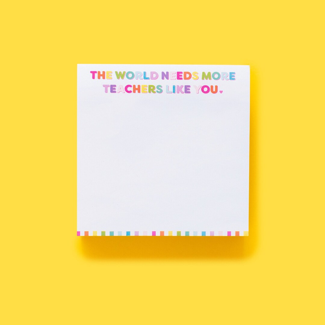 Teacher Reminder Notepad - Motivational Message, Compact Size - Etsy