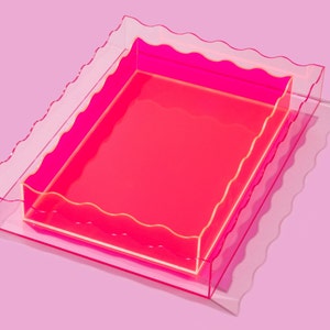 Hot Pink Rectangle Tray Medium - Acrylic Tray Home Decor Mother's Day ...