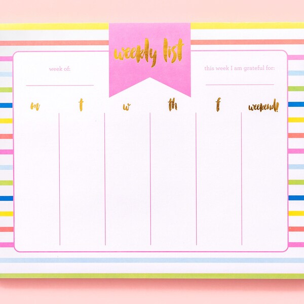 Weekly Planner Pad - Etsy