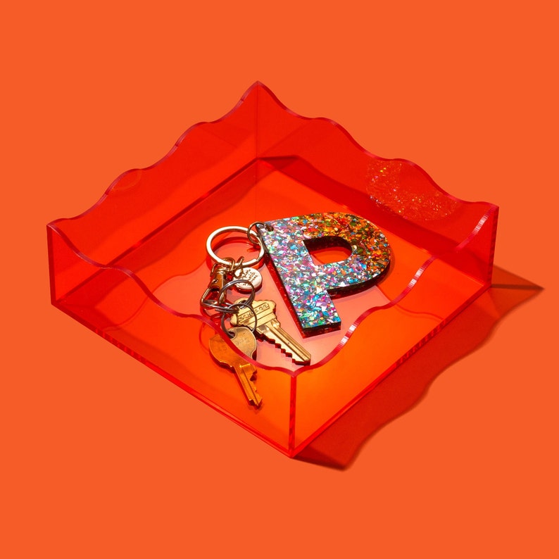 Catch-all Tray: Bright Orange Acrylic Square (6x6 Inches) - Etsy