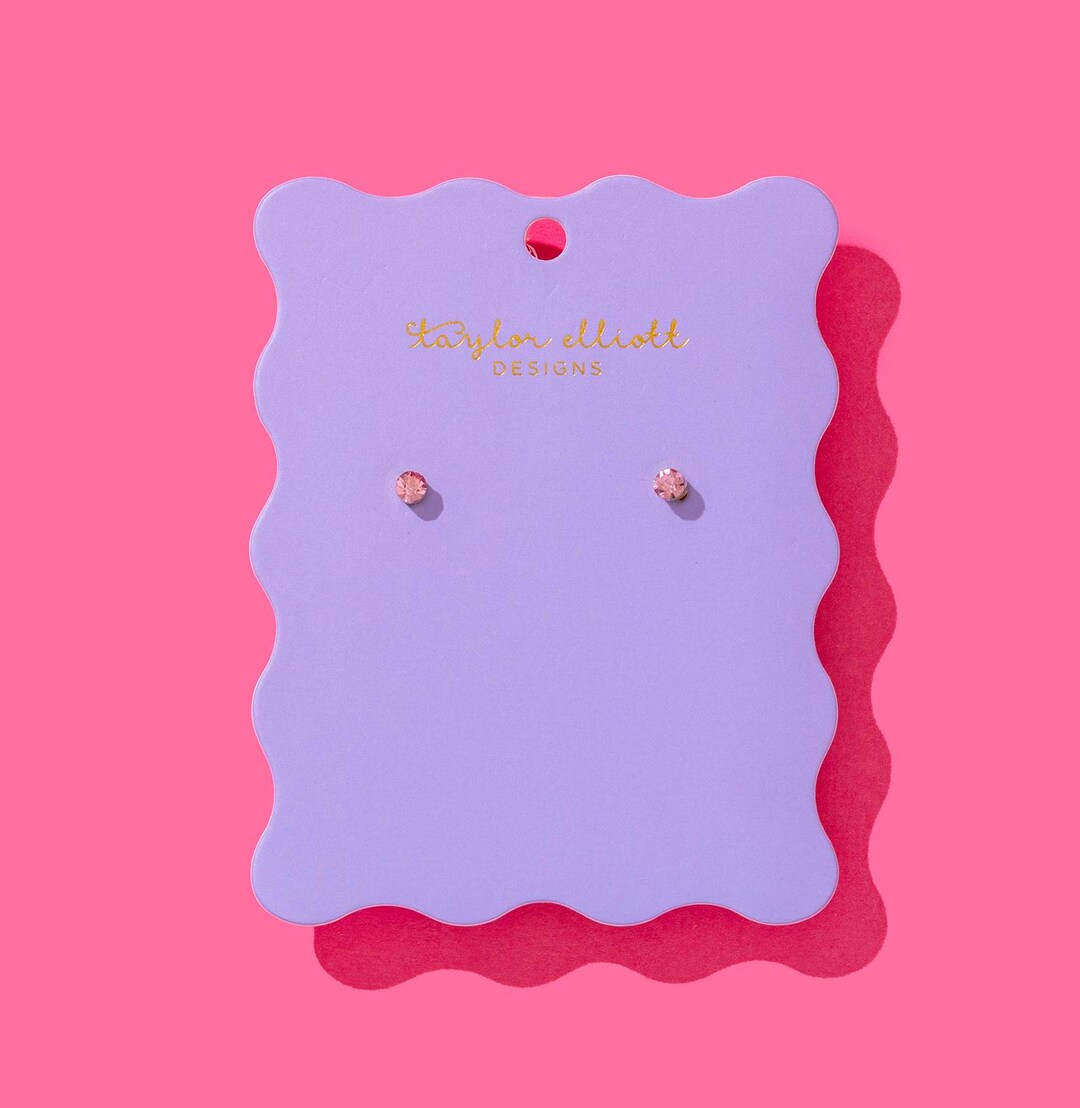 Ella Pink Studs - Tween Gift Stocking Stuffer Earrings for Kids Gift for Mom - Etsy