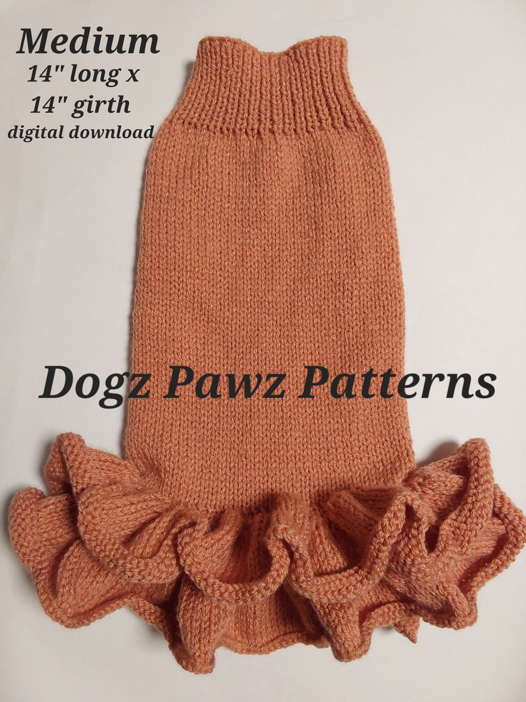 PDF KNITTING PATTERN Medium 14 Long X 14 Girth Basic - Etsy