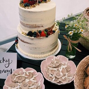 Hand Crochet Lucky Penny Flower Good Luck Charm Wedding Christening ...