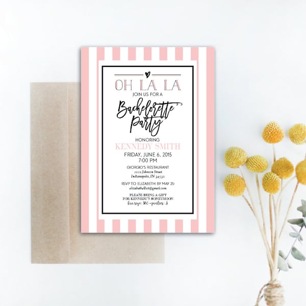 Victoria Secret Pink Party Invitations - Etsy