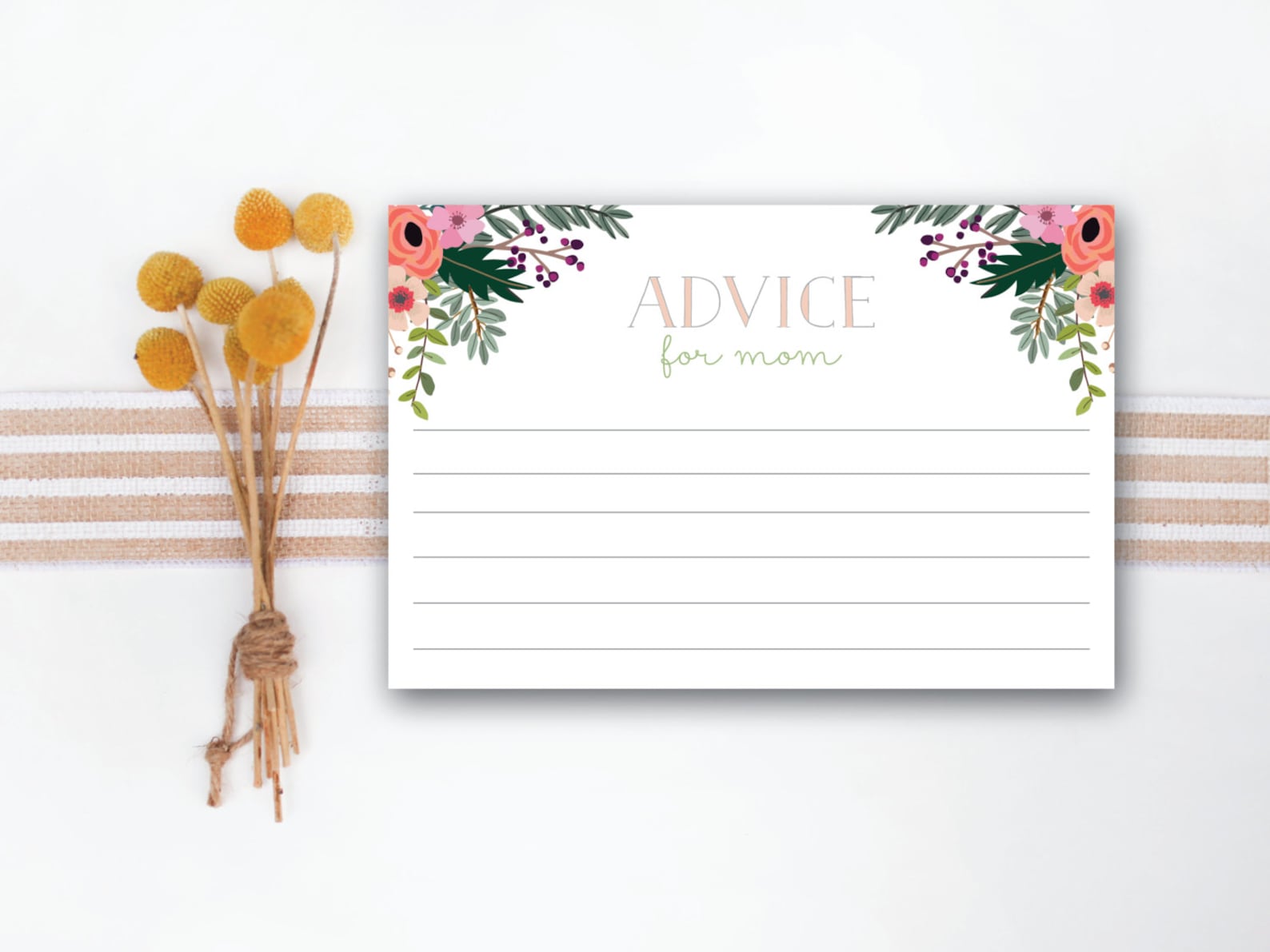 INSTANT DOWNLOAD Printable Baby Shower Game / Advice for Mom Card ...