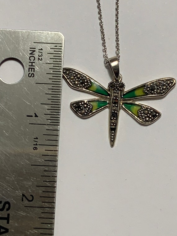 French style Plique-à-jour enamel DRAGONFLY pendant i… - Gem