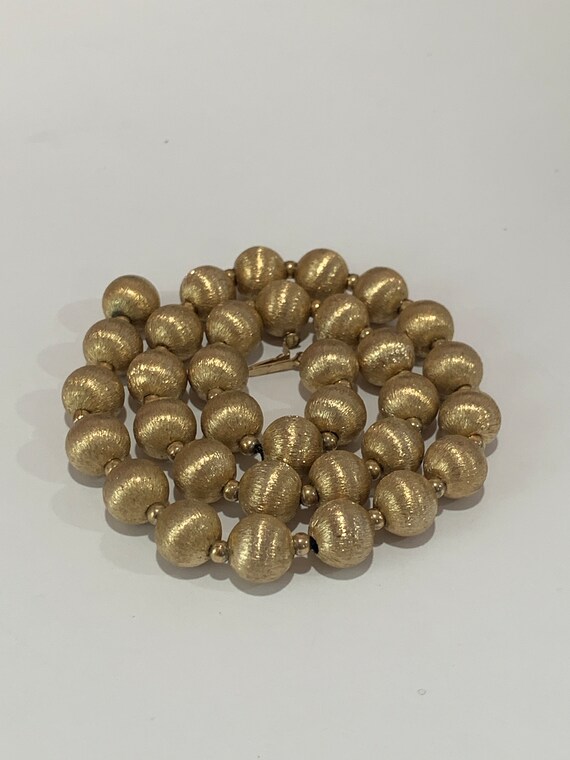RARE Napier gold brushed and textured balls beads nec… - Gem