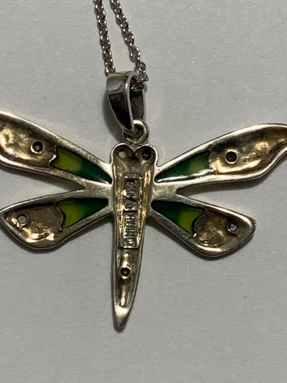 French style Plique-à-jour enamel DRAGONFLY pendant i… - Gem