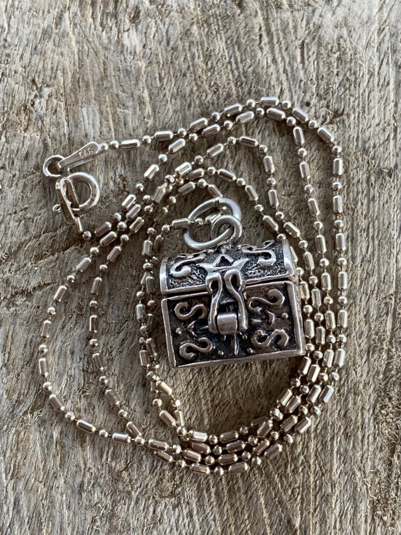 Vintage Sterling Silver .925 Locket Necklace prayer - Etsy