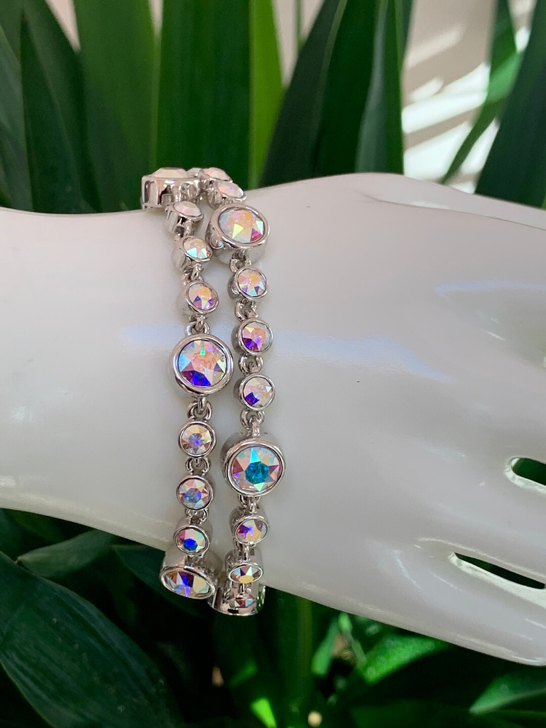 Retired TCS "touchstone Crystal by Swarovski "crystal Double Bracelet ...
