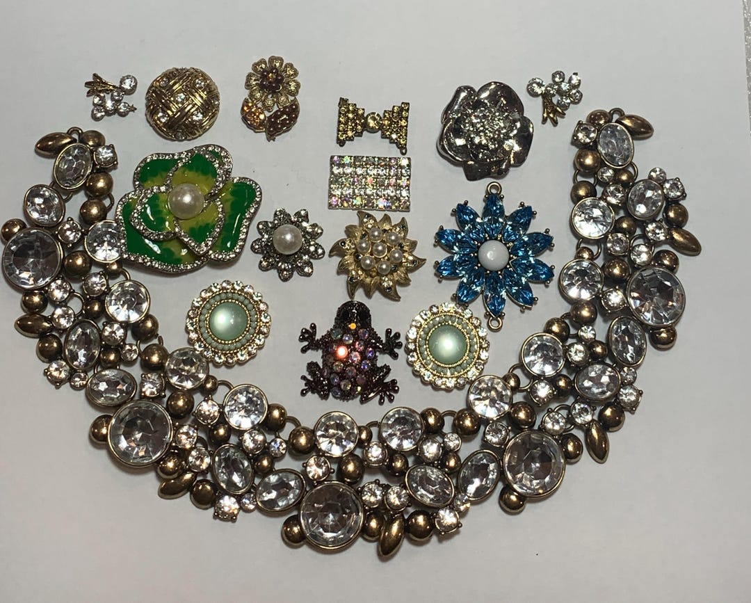 Vintage SPARKLY Lot, UNIQUE Pieces for REPAIRS, Harvest, Repurpose ...