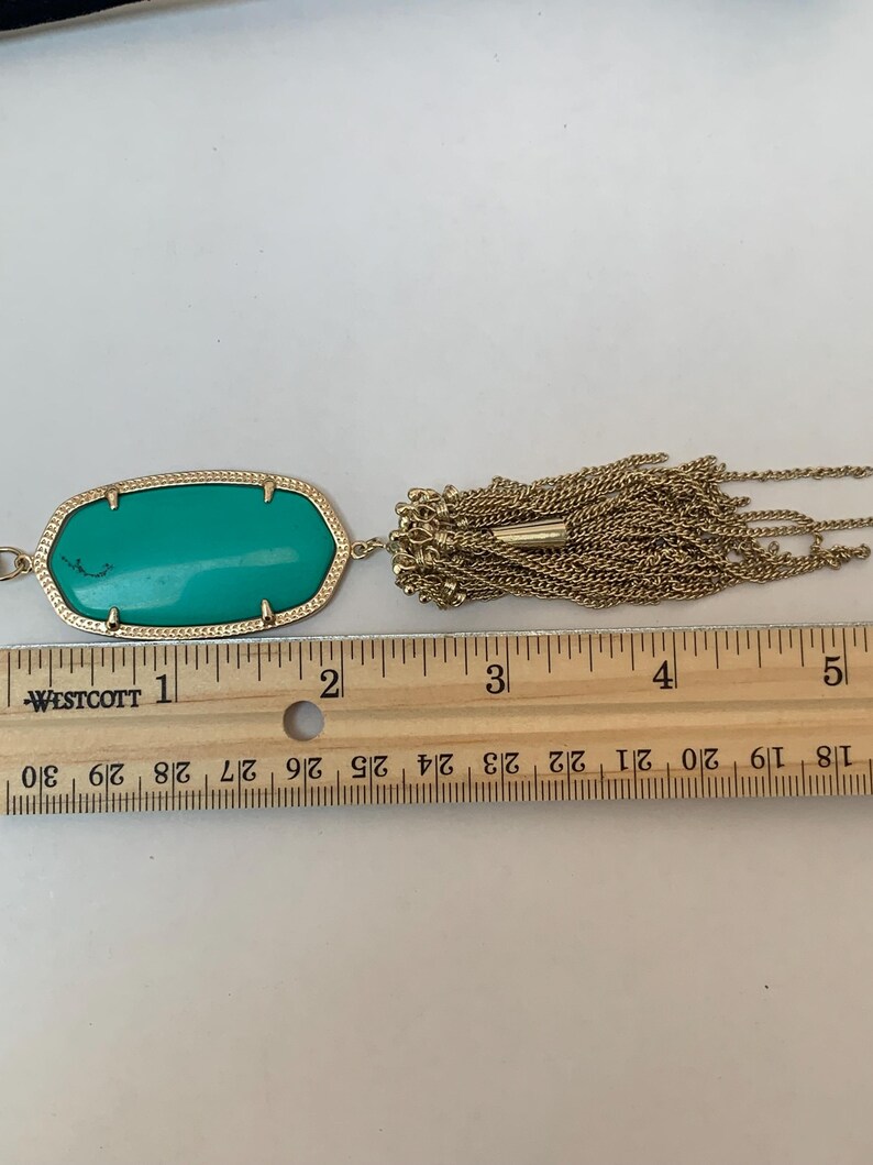 Vintage, Retired Kendra Scott Rayne Pendant Necklace With Turquoise ...