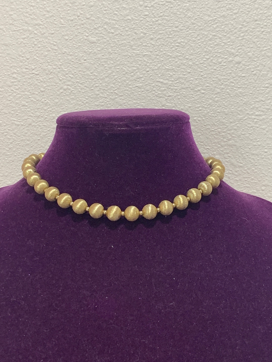 RARE Napier Gold Brushed and Textured Balls Beads Necklace. Elegant and ...
