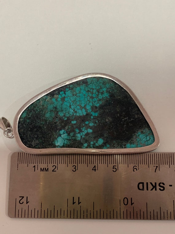 HUGE spider webbed turquoise RARE gems pendant! Freef… - Gem