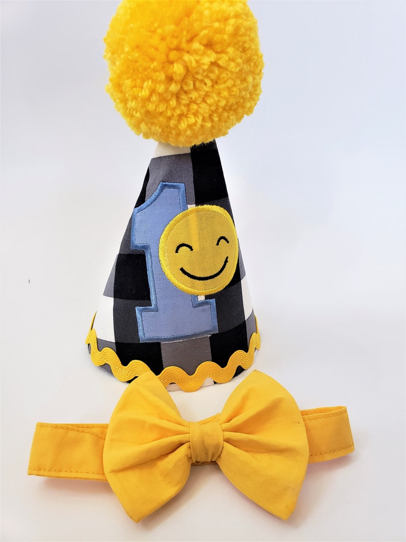 First Birthday Cake Smash Outfit Smiley Face Emoji Happy Baby Buffalo ...