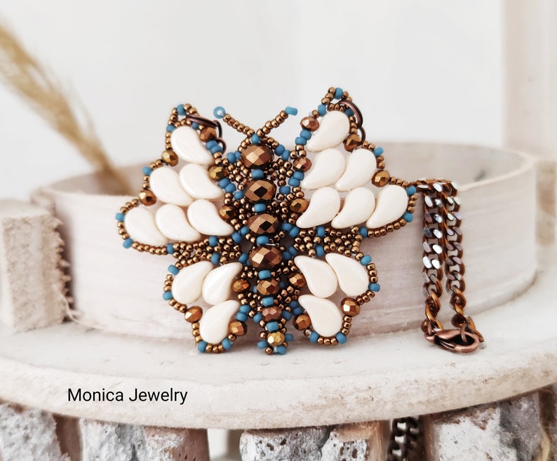 Tutorial Butterfly Pendant,beading Tutorial With Paisley Duo Beads ...