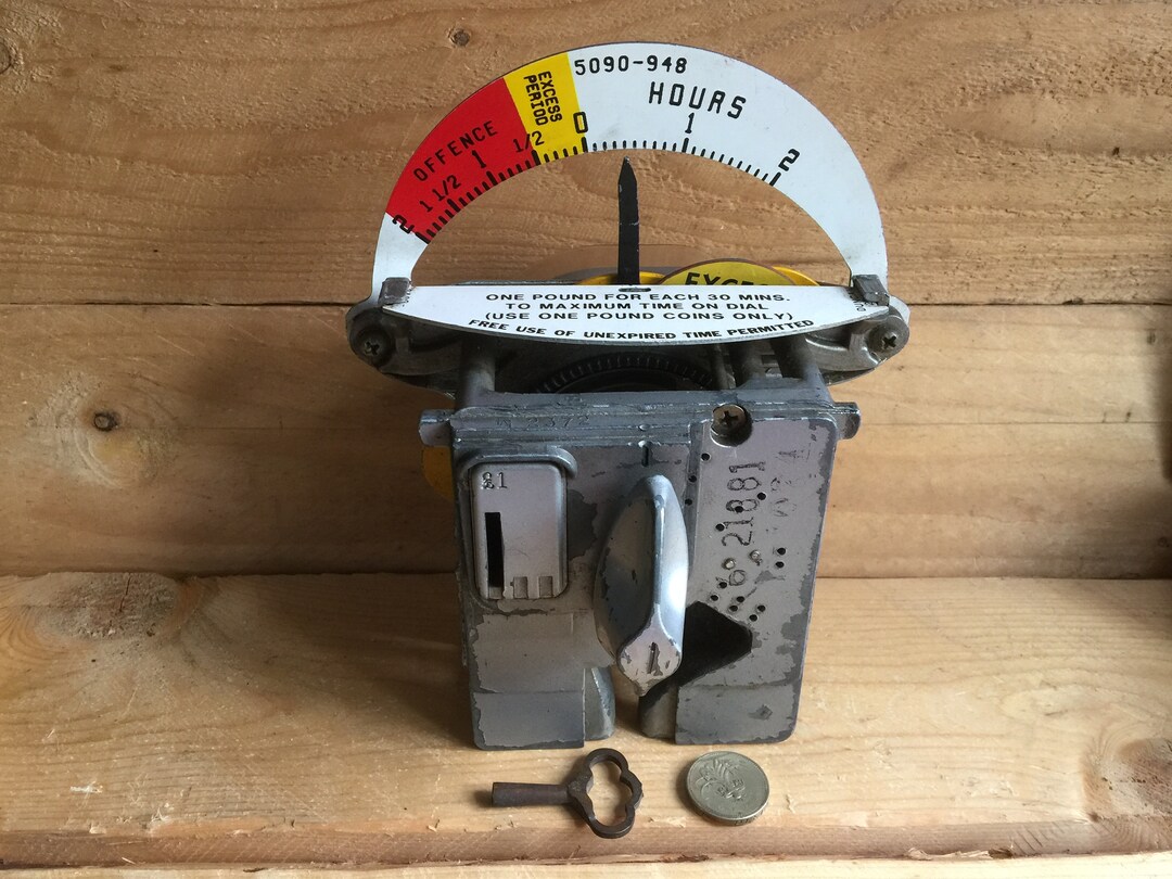 A Old Vintage Duncan Parking Meter Mechanism Coin Operated Clock Work ...