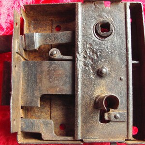 A Lovely Old Antique French Elbow Door Lock Skeleton Type Architectural ...