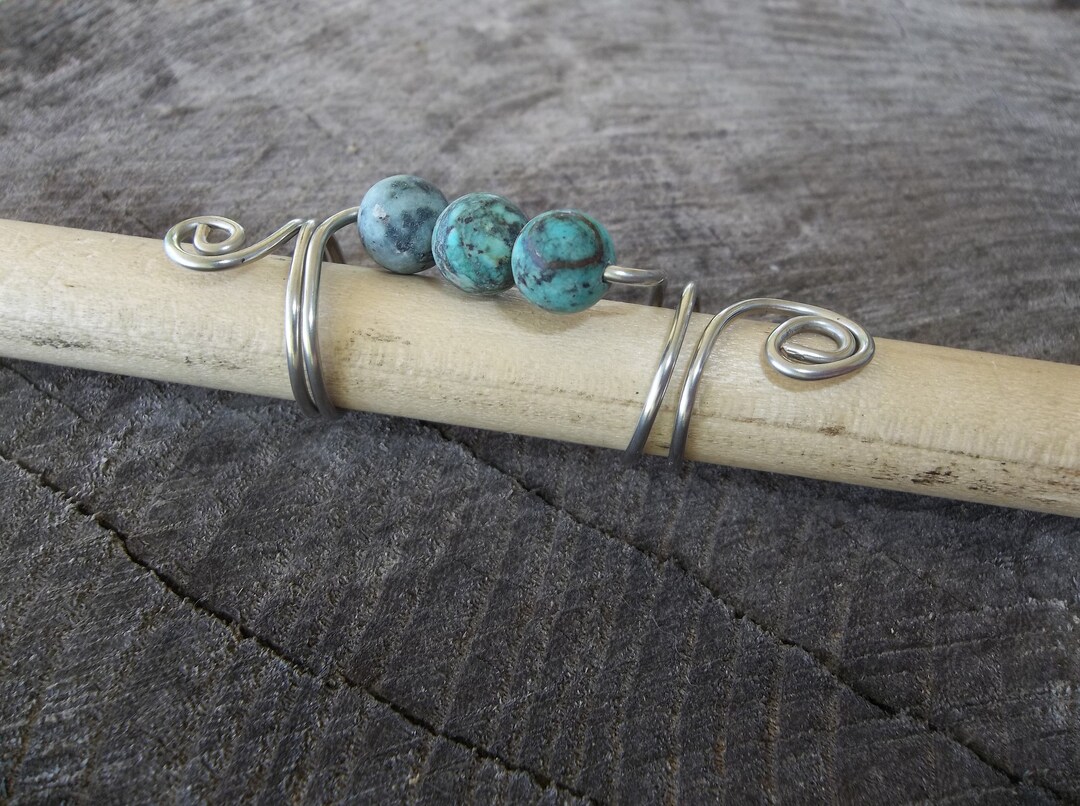 Gemstone Dread Jewelry, Loc Beads, Dreadlock Accessory, Turquoise, Boho ...