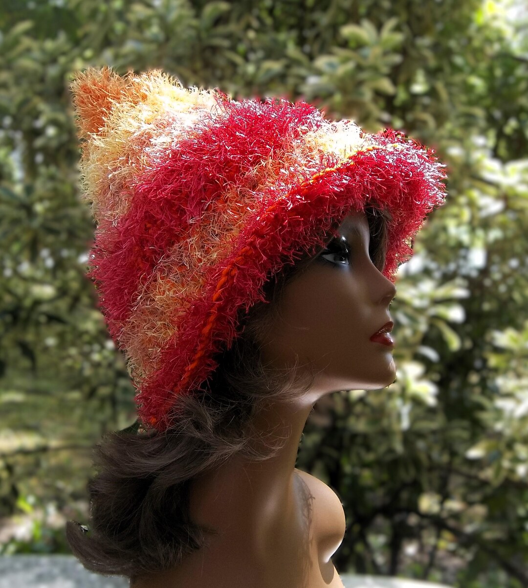 Candy Corn Witch Hat: Fuzzy Cosplay Festival Headpiece - Etsy