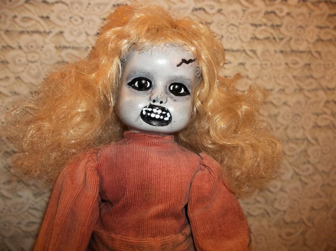 Creepy Horror Doll, Upcycled Porcelain Spooky Doll, Halloween Prop - Etsy