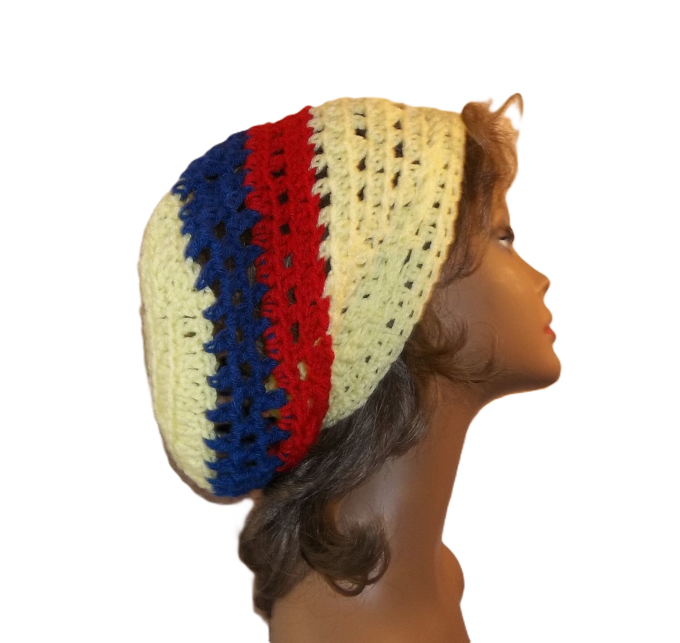 Slouchy Rasta Hat, Dreadlock Tam, Reggae Cap, Women's Hat, Men's Beanie ...