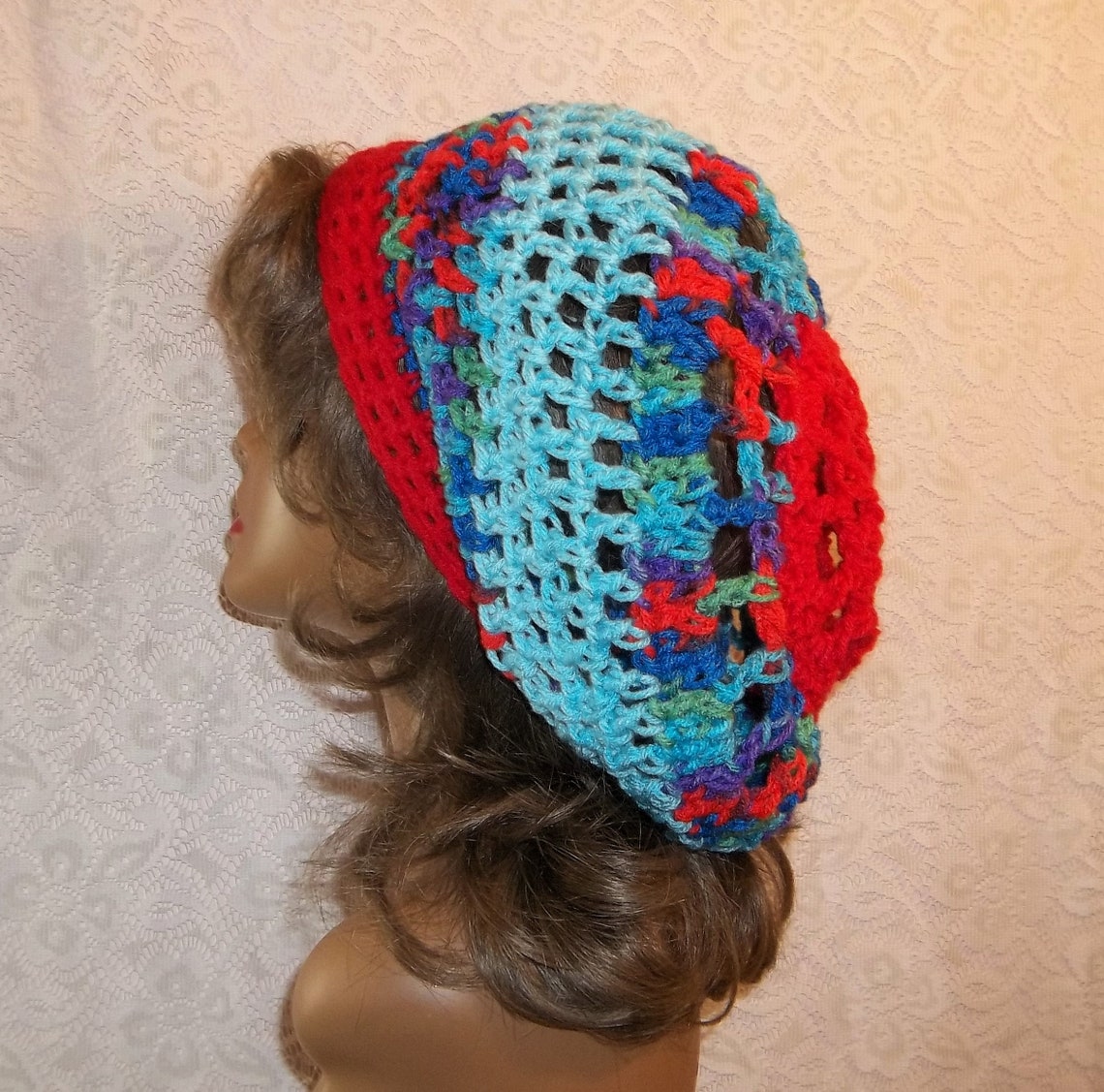 Bright Slouchy Hat, Dreadlocks Accessory, Slouch Tam, Rasta Hats ...