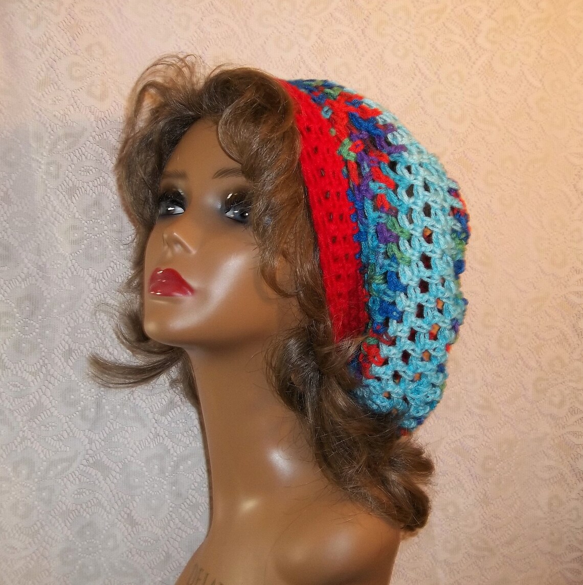 Bright Slouchy Hat, Dreadlocks Accessory, Slouch Tam, Rasta Hats ...