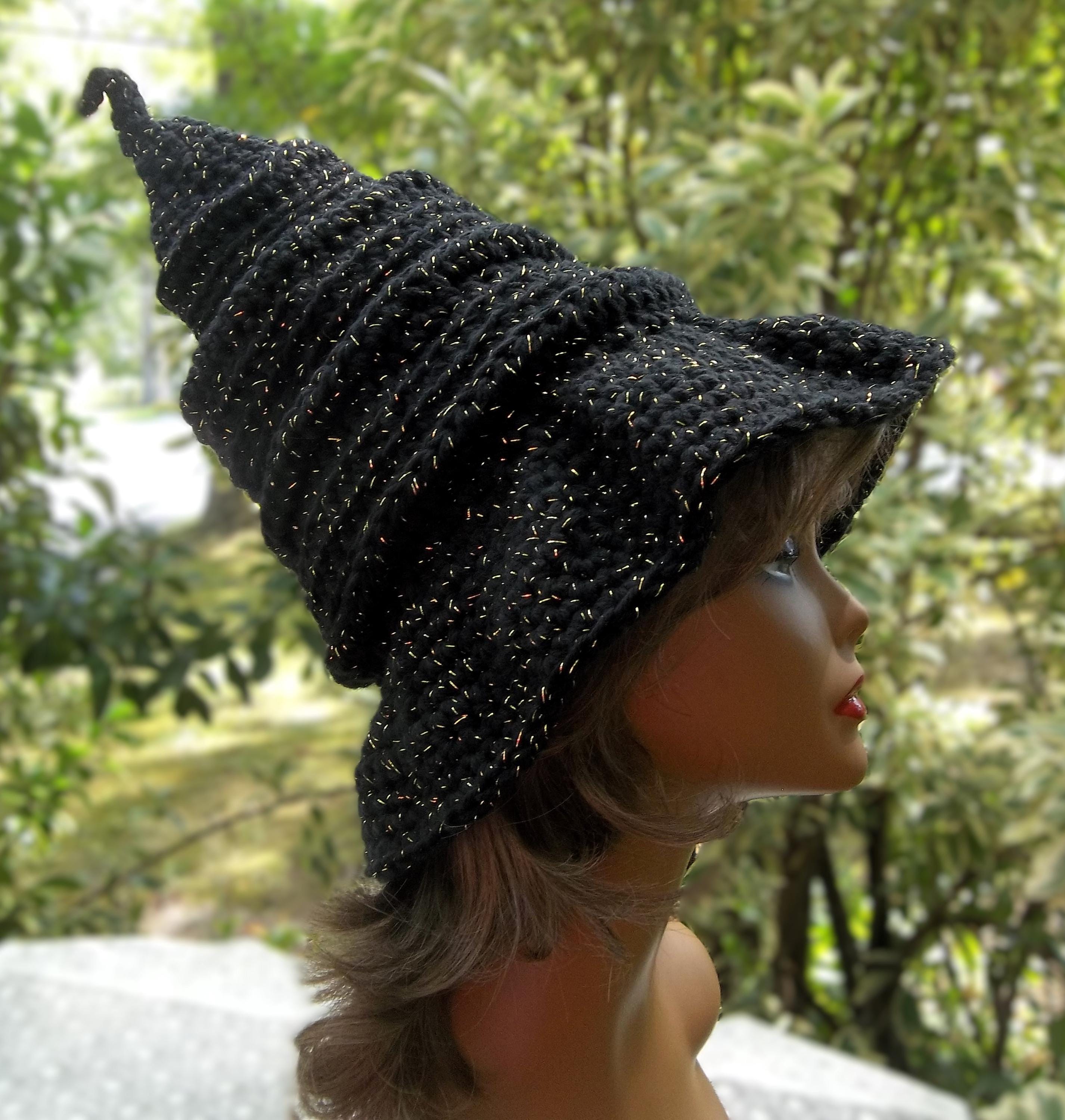 Witches Hat, Festival Hat, Warlock Hat, Halloween Costume, Costume Hats, Cosplay, Crochet ...