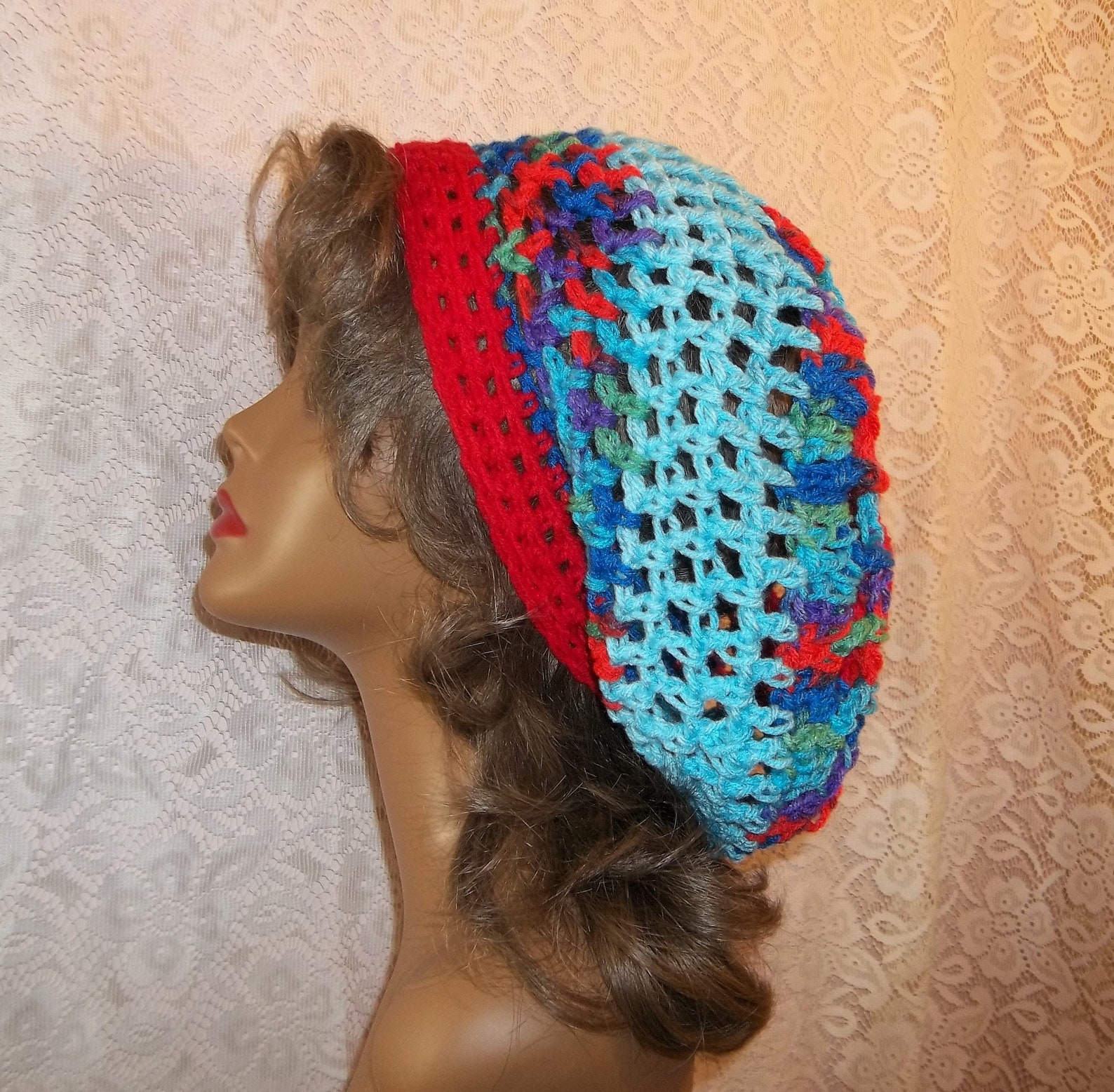 Bright Slouchy Hat, Dreadlocks Accessory, Slouch Tam, Rasta Hats ...