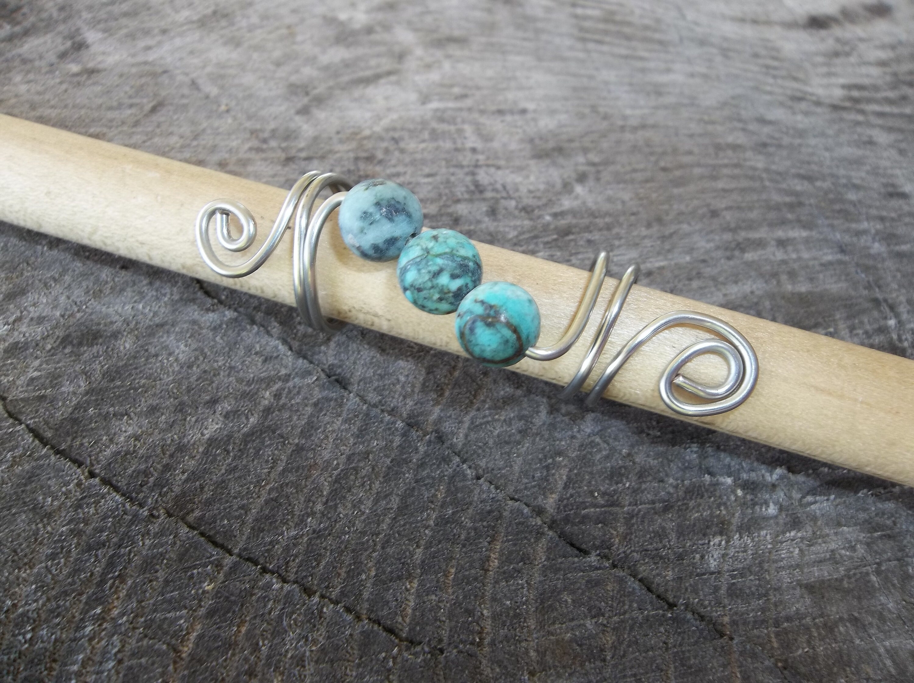 Gemstone Dread Jewelry, Loc Beads, Dreadlock Accessory, Turquoise, Boho ...