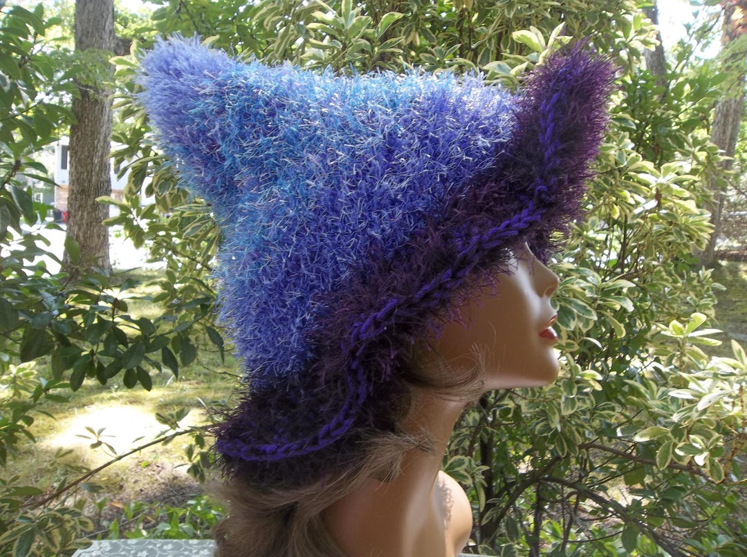 Purple Fuzzy Witch Hat: Cosplay Festival Headpiece - Etsy