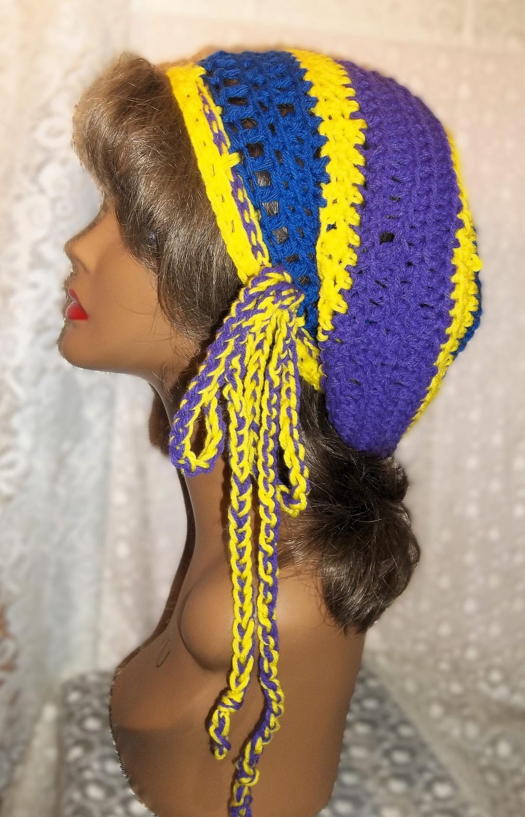 Slouchy Hat, Men's Slouch Beanie, Dreads Hat, Woman's Slouch Cap ...