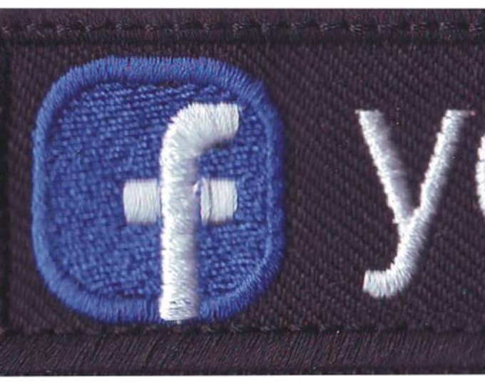 Facebook Logo Custom Embroidered Name Tag Patch - Etsy