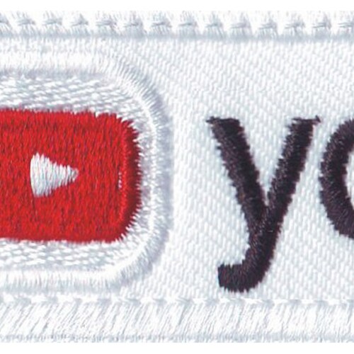 Youtube Logo Personalized Embroidered Name Tag Patch - Etsy