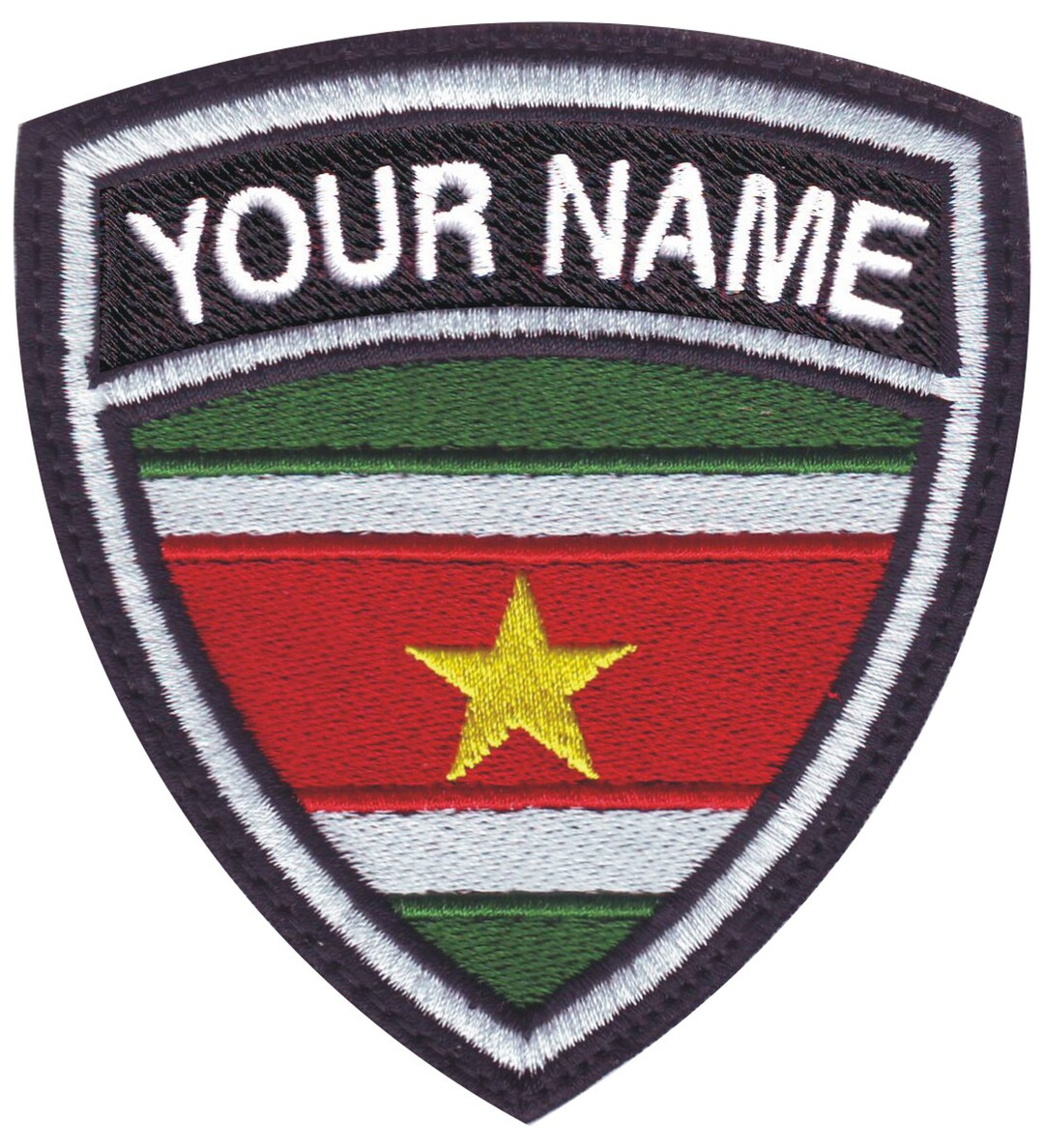 Surinam Flag Personalized Crest Flag Name Embroidered Patch - Etsy