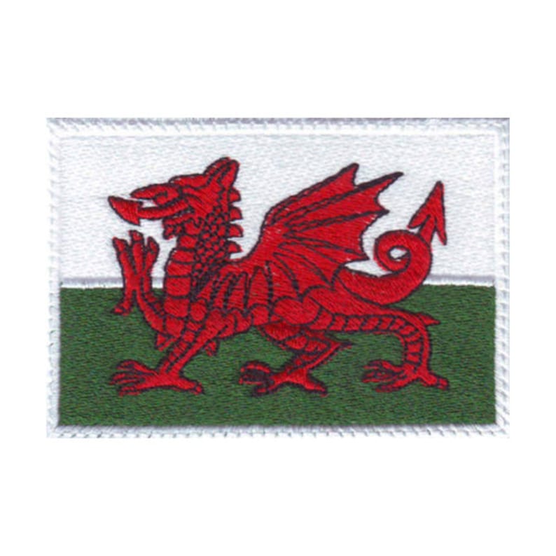Wales Flag Embroidered Patch - Etsy