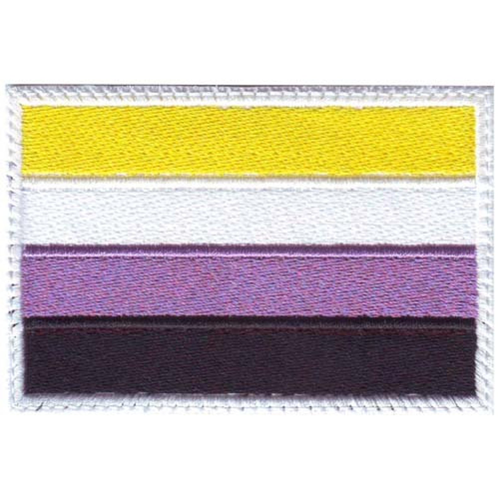 Nonbinary Pride Flag Embroidered Patch - Etsy