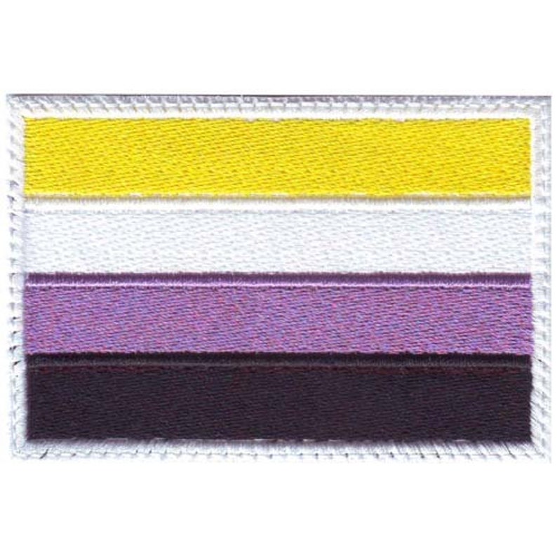 Nonbinary Pride Flag Embroidered Patch - Etsy