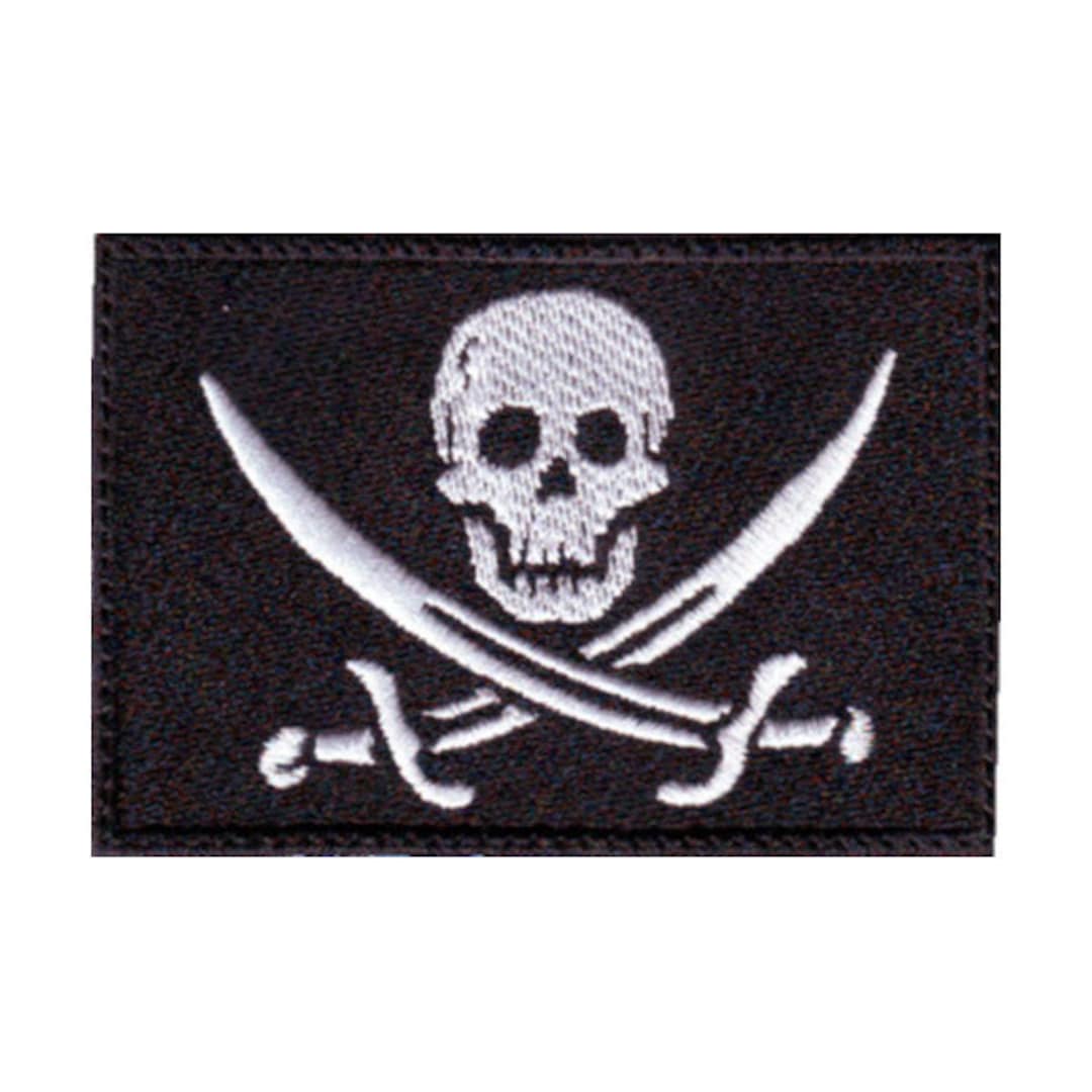 Pirate Flag Embroidered Patch - Etsy