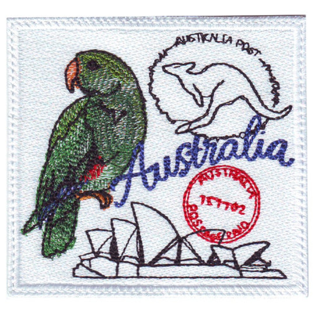 Australia Stamp Embroidered Patch - Etsy