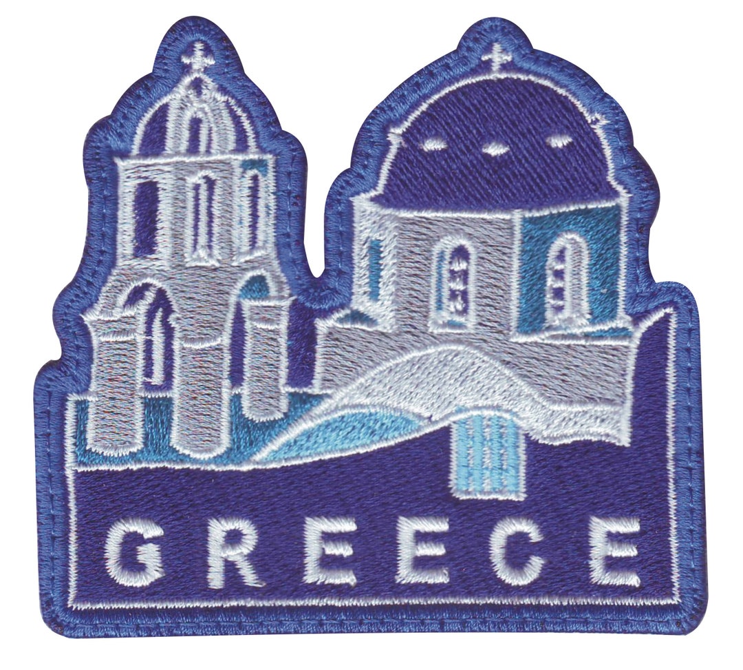 Greece Travel Destination Embroidered Patch Grecia - Etsy UK