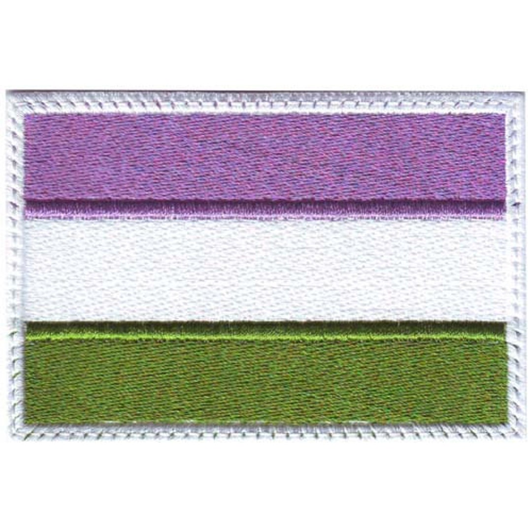 Genderqueer LGBTQ Pride Flag Embroidered Patch - Etsy