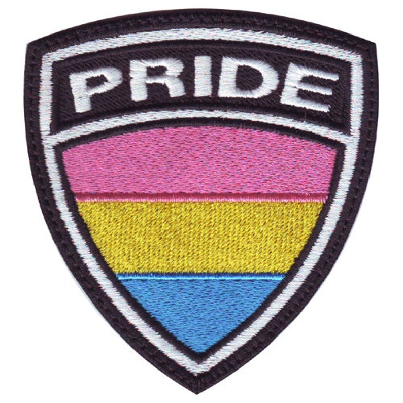 Pansexual Gay Pride Crest Flag Embroidered Patch - Etsy