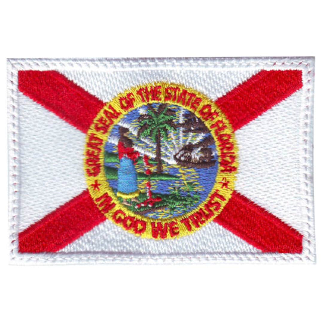 Florida Flag Embroidered Patch - Etsy