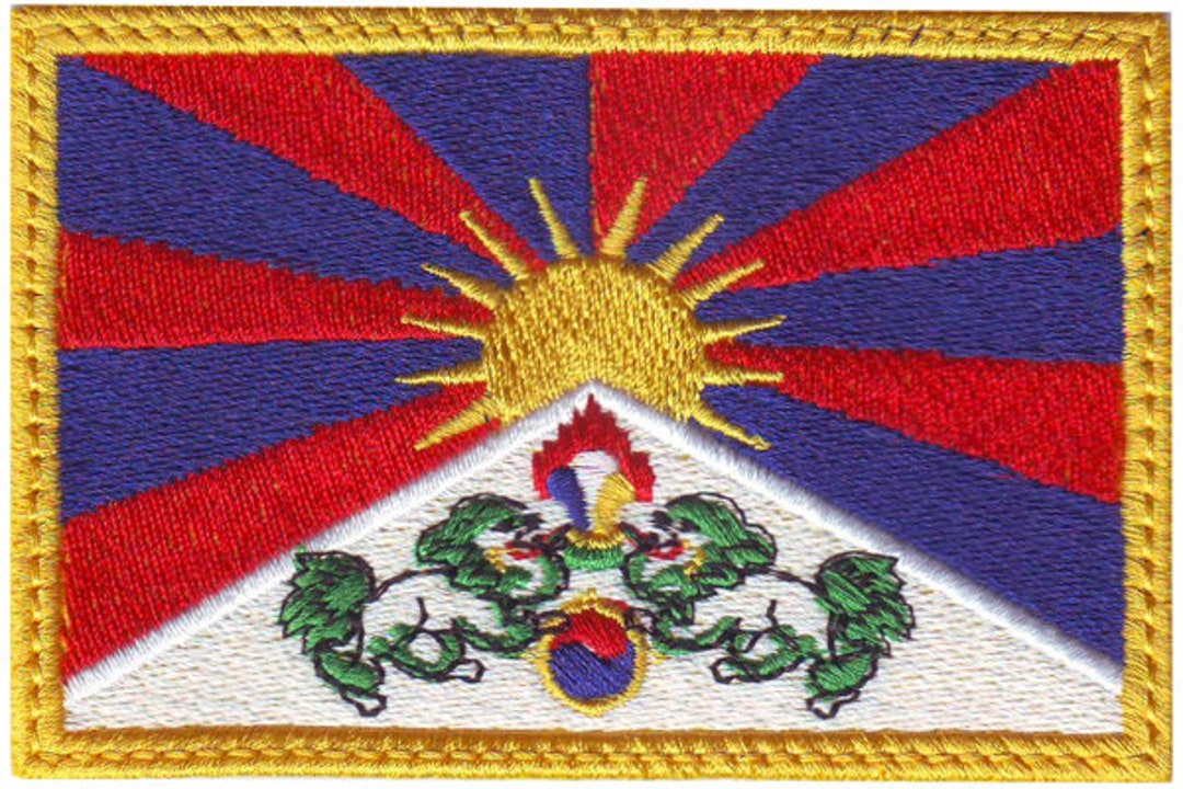 Tibet Flag Embroidered Patch - Etsy