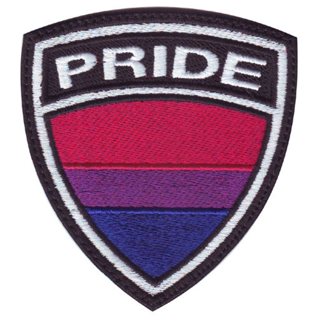 Bisexual Gay Pride Crest Flag Embroidered Patch - Etsy