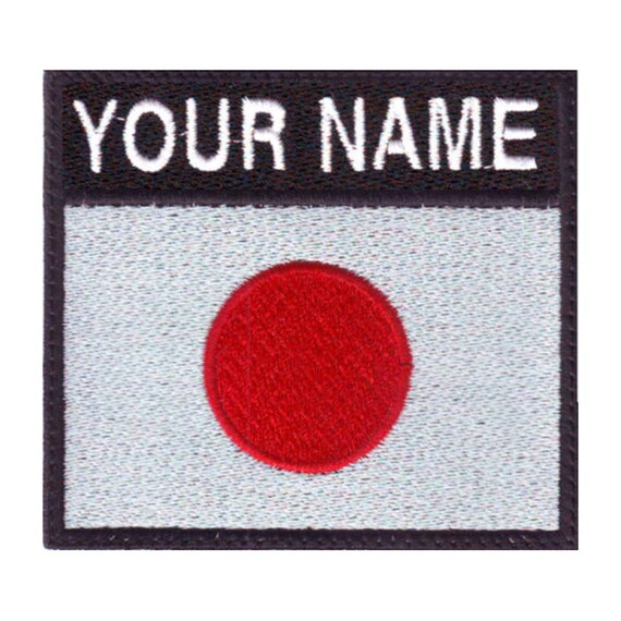 Japan Personalized Badge Flag Embroidered Patch | Etsy